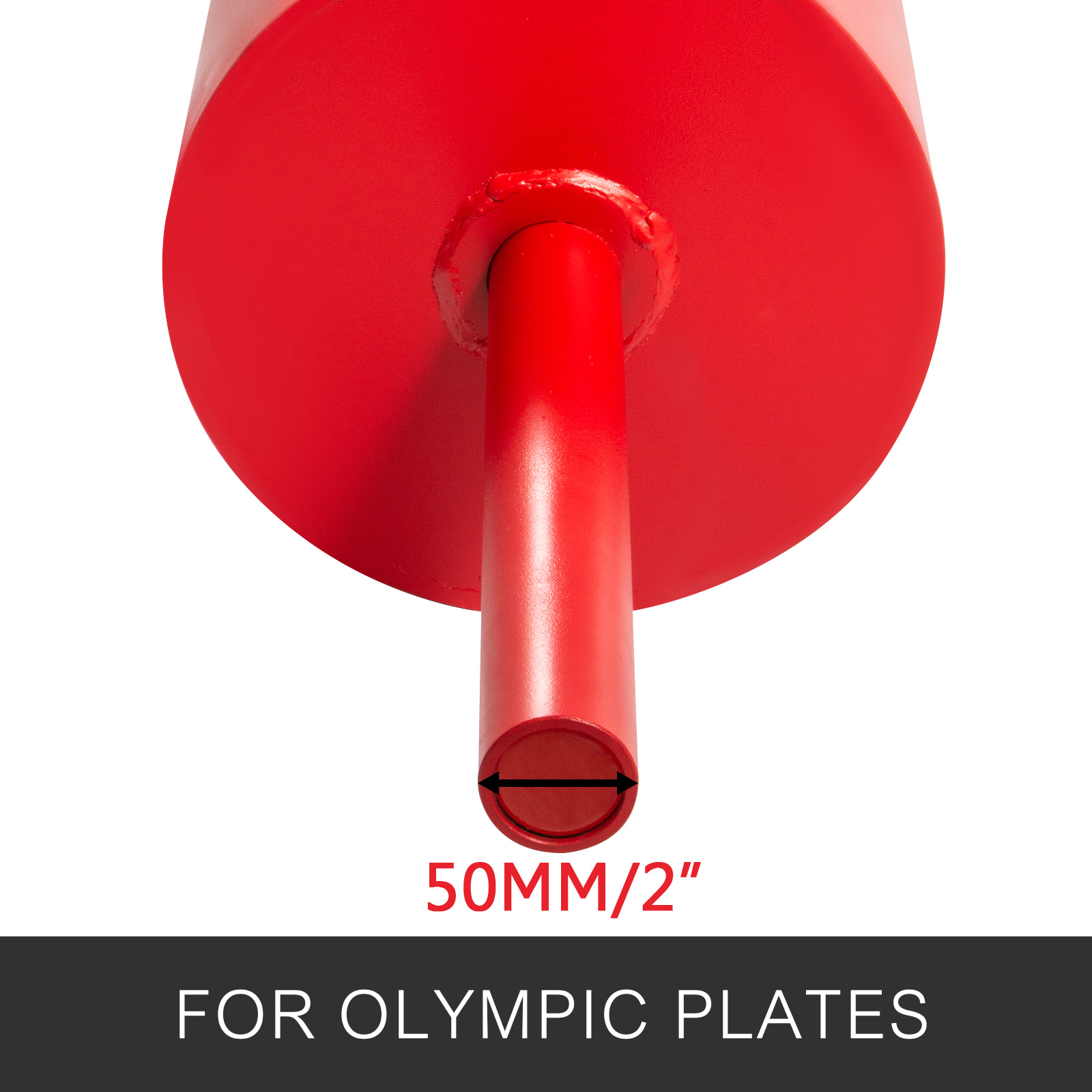 VEVOR 10" Dia Steel Strength Log Bar, 700 Lbs Capacity Barbell Bar, Red ...