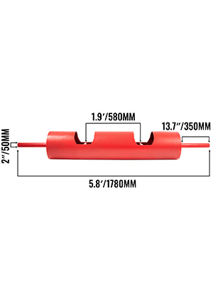 VEVOR 8" Dia Steel Strength Log Bar, 700 Lbs Capacity Barbell Bar, Red ...