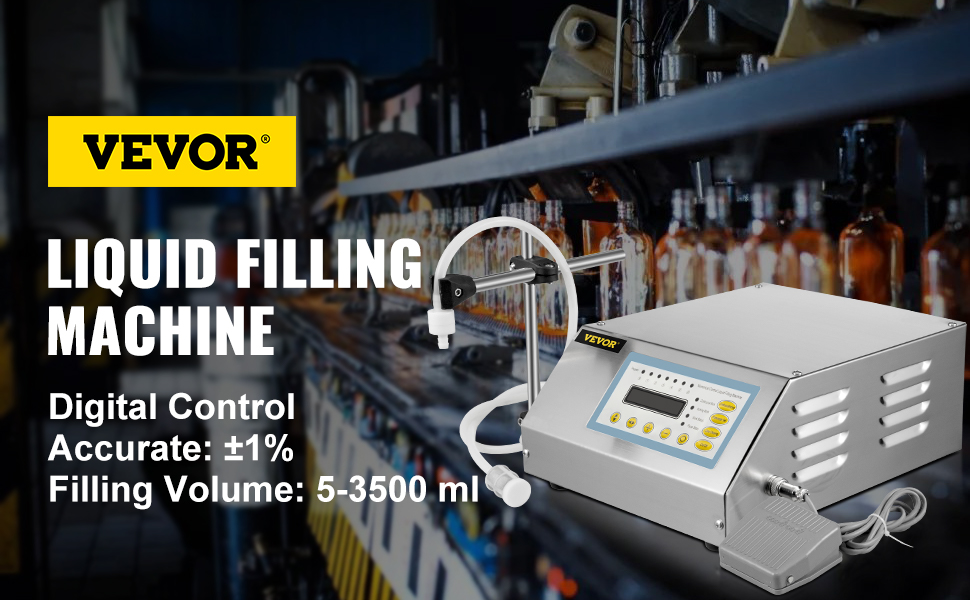VEVOR Automatic Liquid Filling Machine 5 to 3500ml Digital Liquid ...