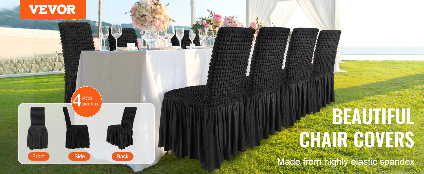 VEVOR Stretch Spandex Folding Chair Covers, Universal Fitted Chair ...