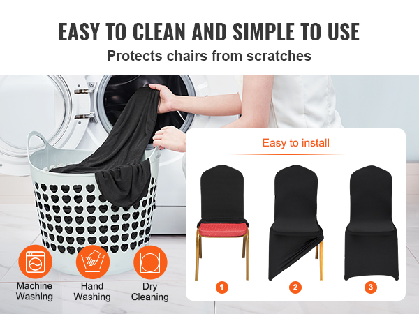 VEVOR Stretch Spandex Folding Chair Covers, Universal Fitted Chair ...