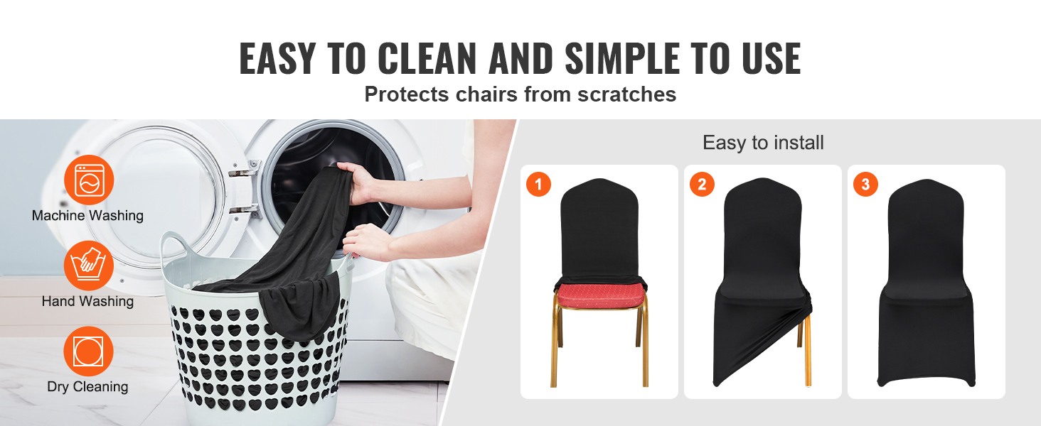 VEVOR Stretch Spandex Folding Chair Covers, Universal Fitted Chair ...