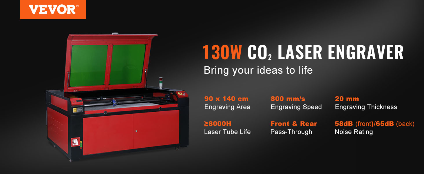 VEVOR VEVOR 130W CO2 Laser Engraver Engraving Carving Print Machine ...