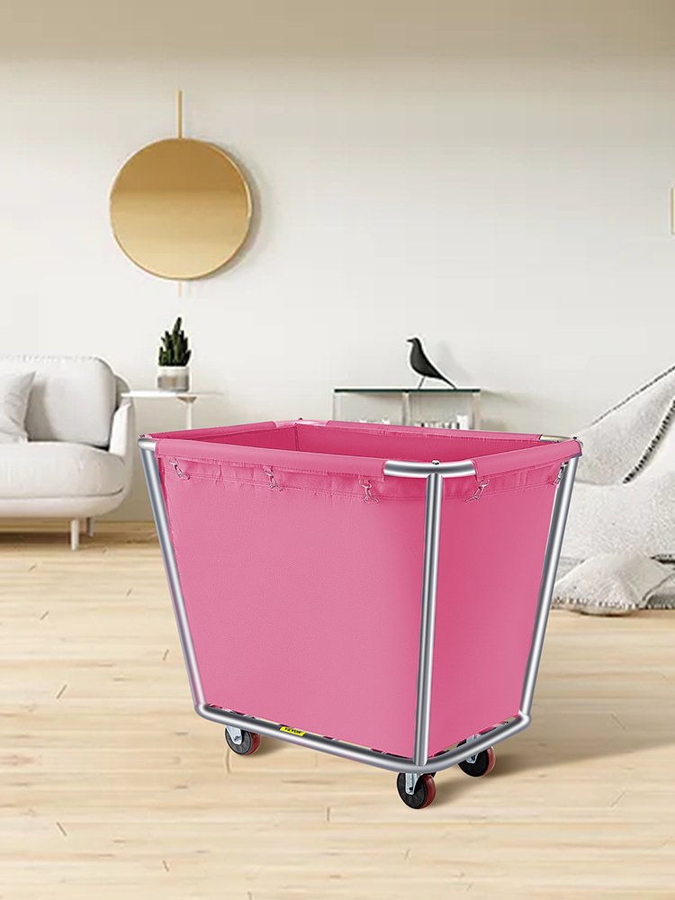VEVOR Basket Truck, 6 Bushel Steel Canvas Laundry Basket, 3" Diameter ...