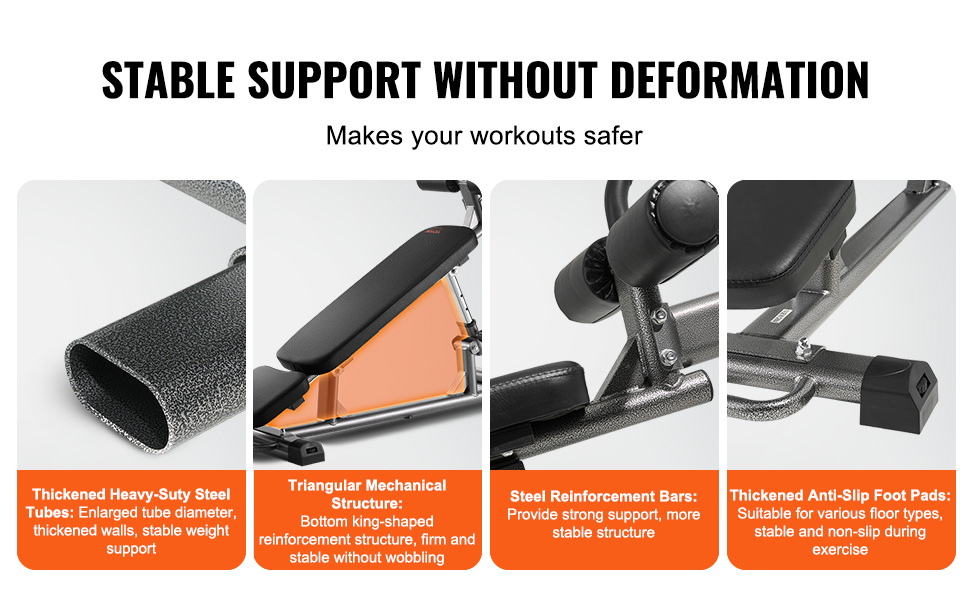 VEVOR Weight Bench Adjustable Situp Incline Bench for Home Gym Strength ...