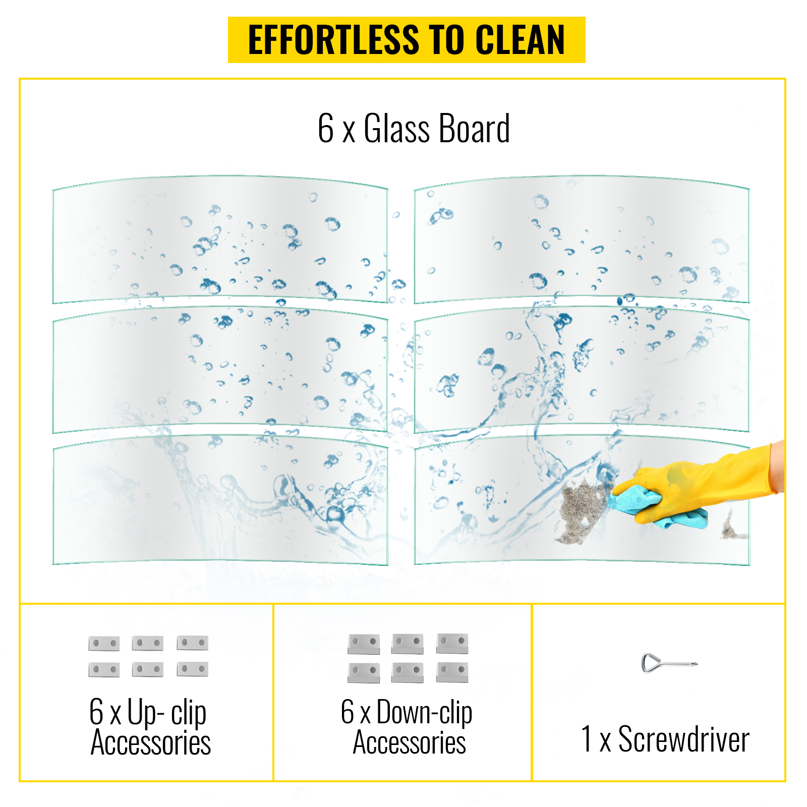 VEVOR Fire Pit Wind Guard, 47 x 47 x 8 Inch Glass Flame Guard, Round ...