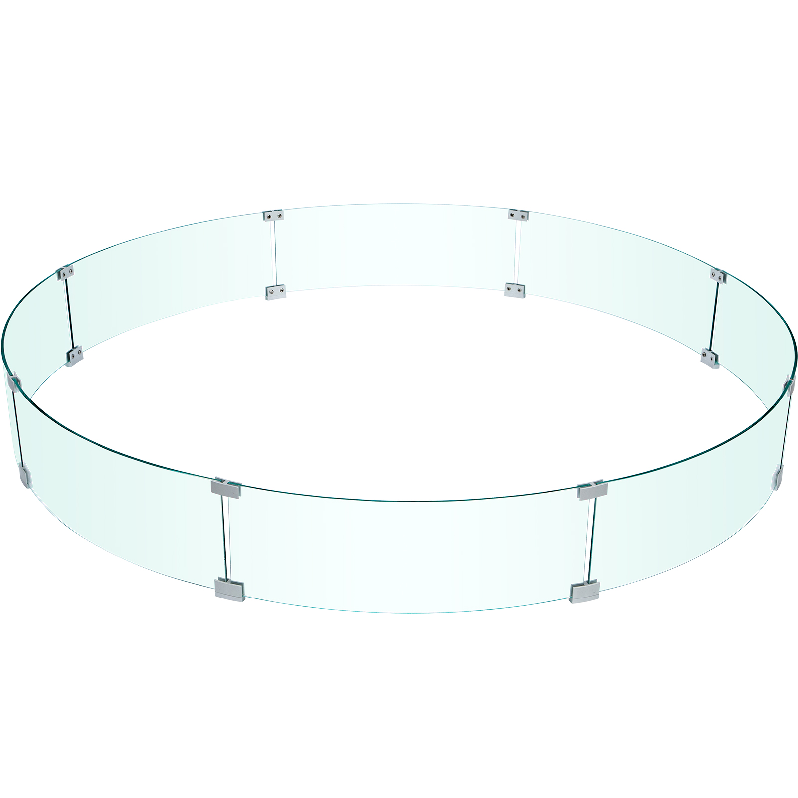 VEVOR Fire Pit Wind Guard, 59 x 59 x 7.9 inches Glass Flame Guard ...