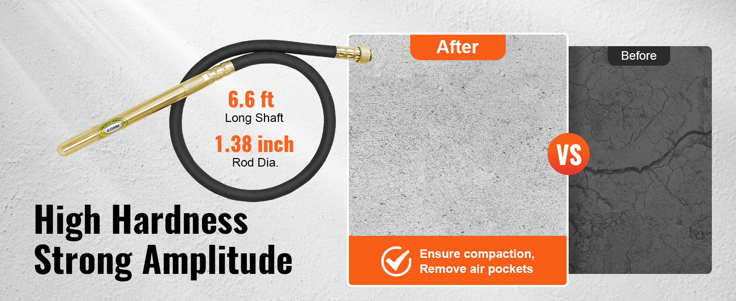 Vevor Handheld Concrete Vibrator 950w Electric Vibrator 13000 Vpm