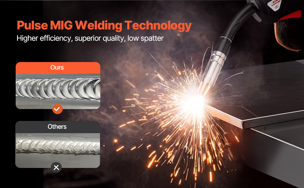 VEVOR Soldador Pro MIG Welder 200A Pluse Máquina de soldadura Mig ...