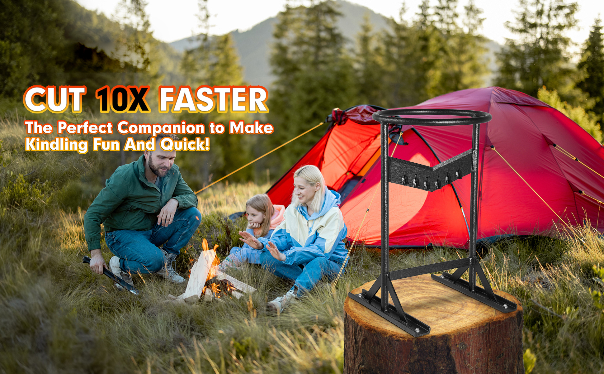 Mophorn Manual Log Splitter, XL Wood Splitter for 8.6" Diameter Wood ...