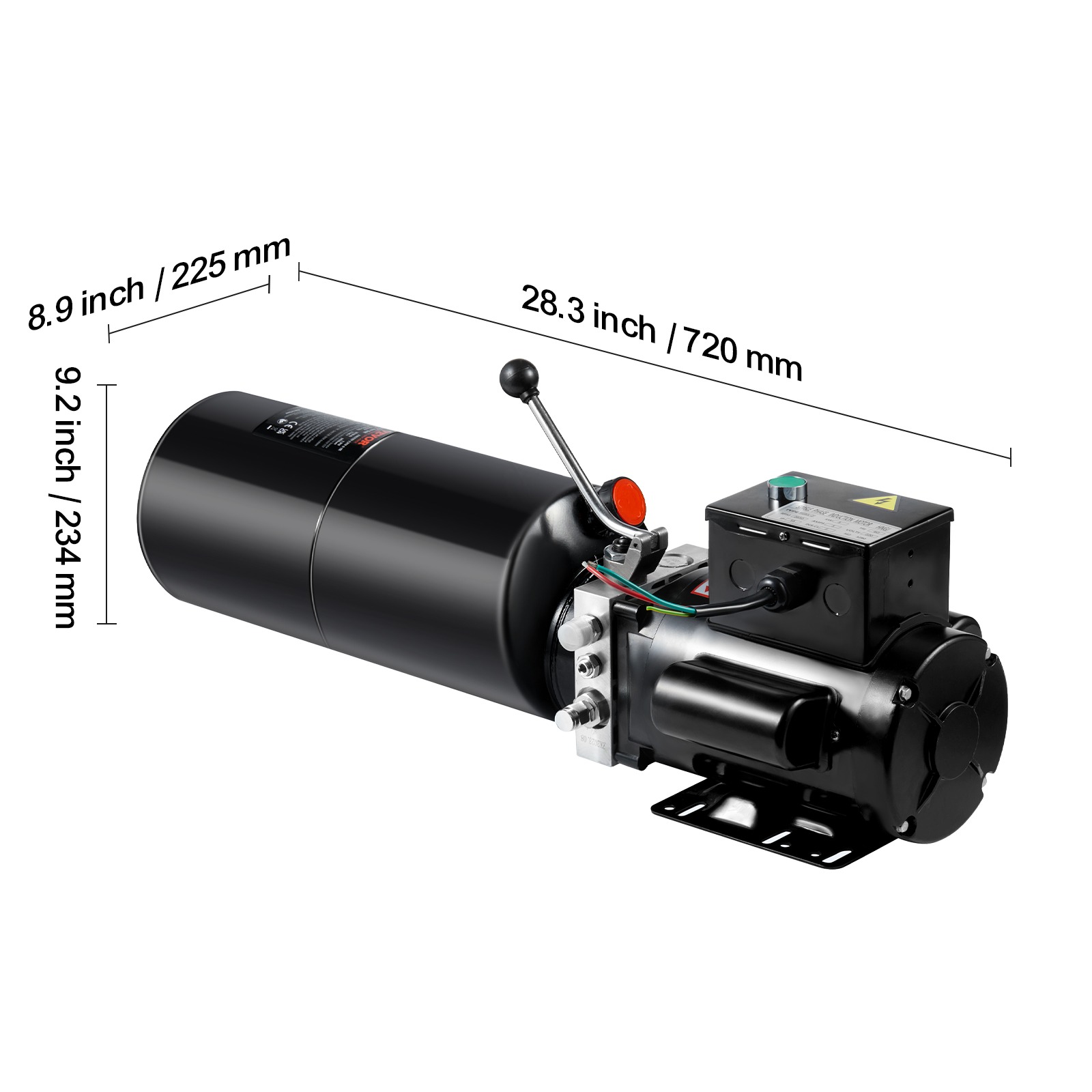 VEVOR Bomba Hidráulica AC 220 V 9,5 L Unidad Hidráulica de Acción Única ...