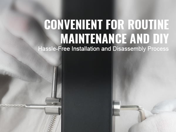 VEVOR 20 Pack Invisible Cable Railing kit, T316 Stainless Steel 1/8 ...