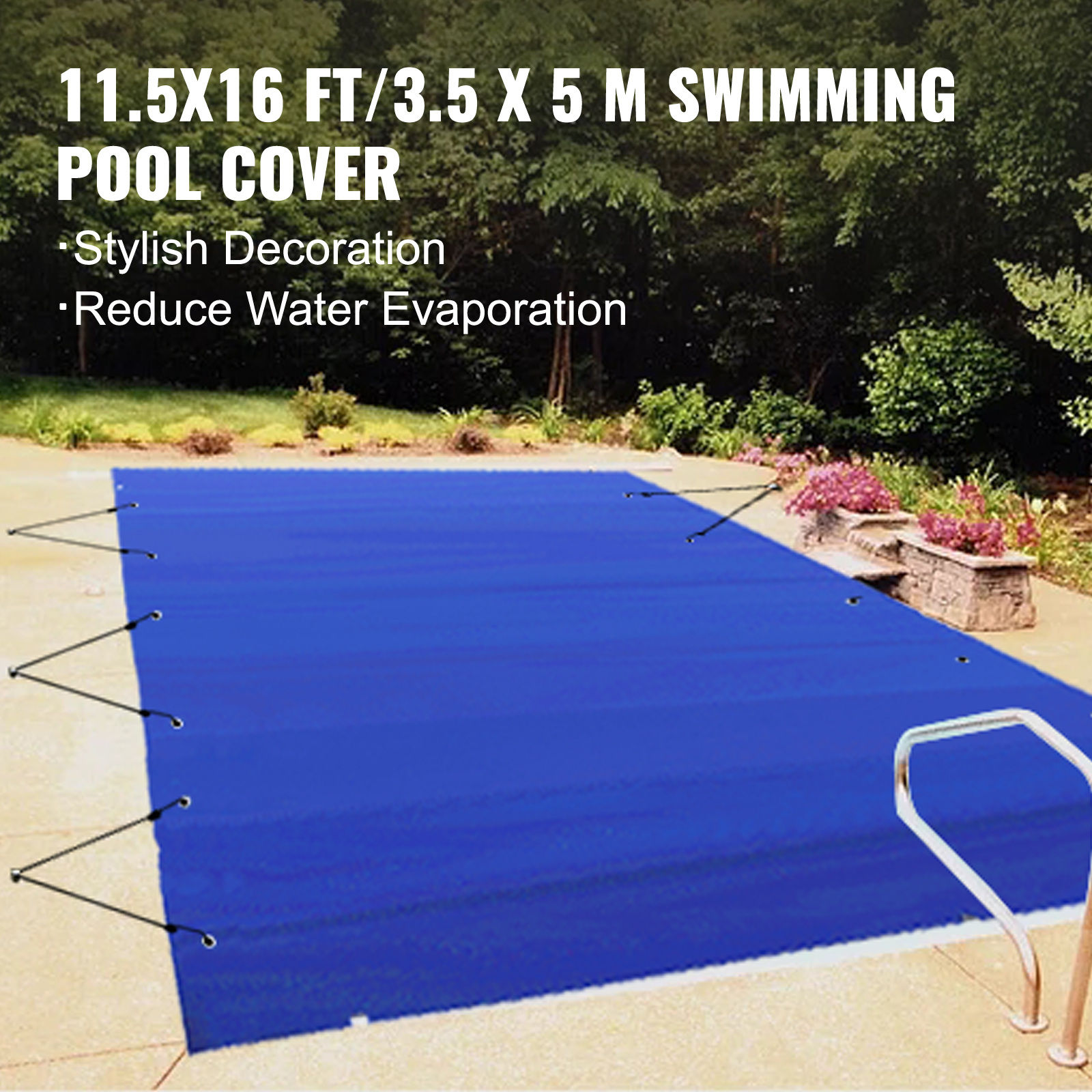 Vevor Pool Safety Cover, In Ground Pool Cover 11.5x16 Ft, Pvc Safety ...