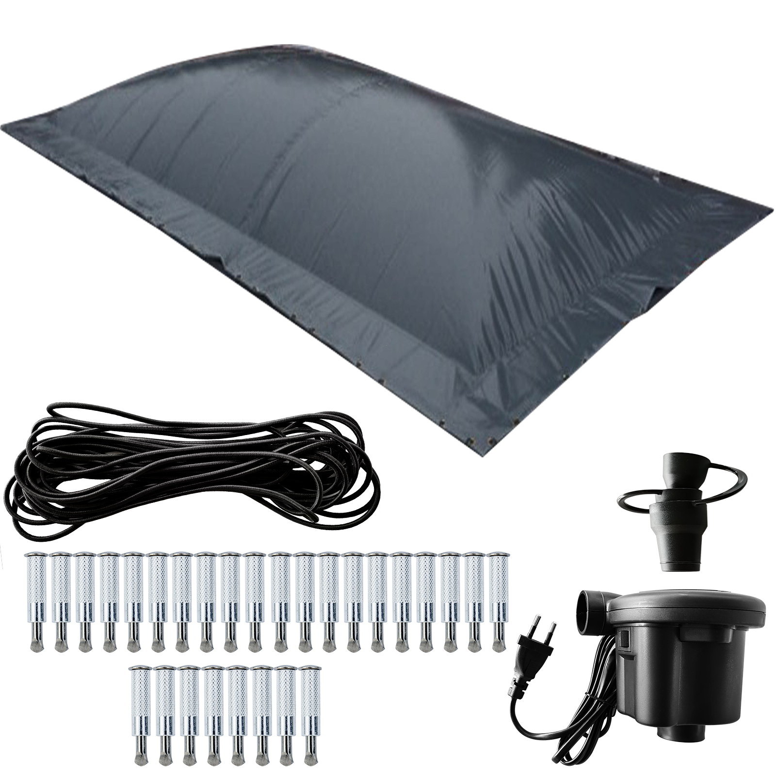 Vevor Inflatable Pool Cover Pool Safety Cover 19.6x9.8ft In-ground Pvc ...