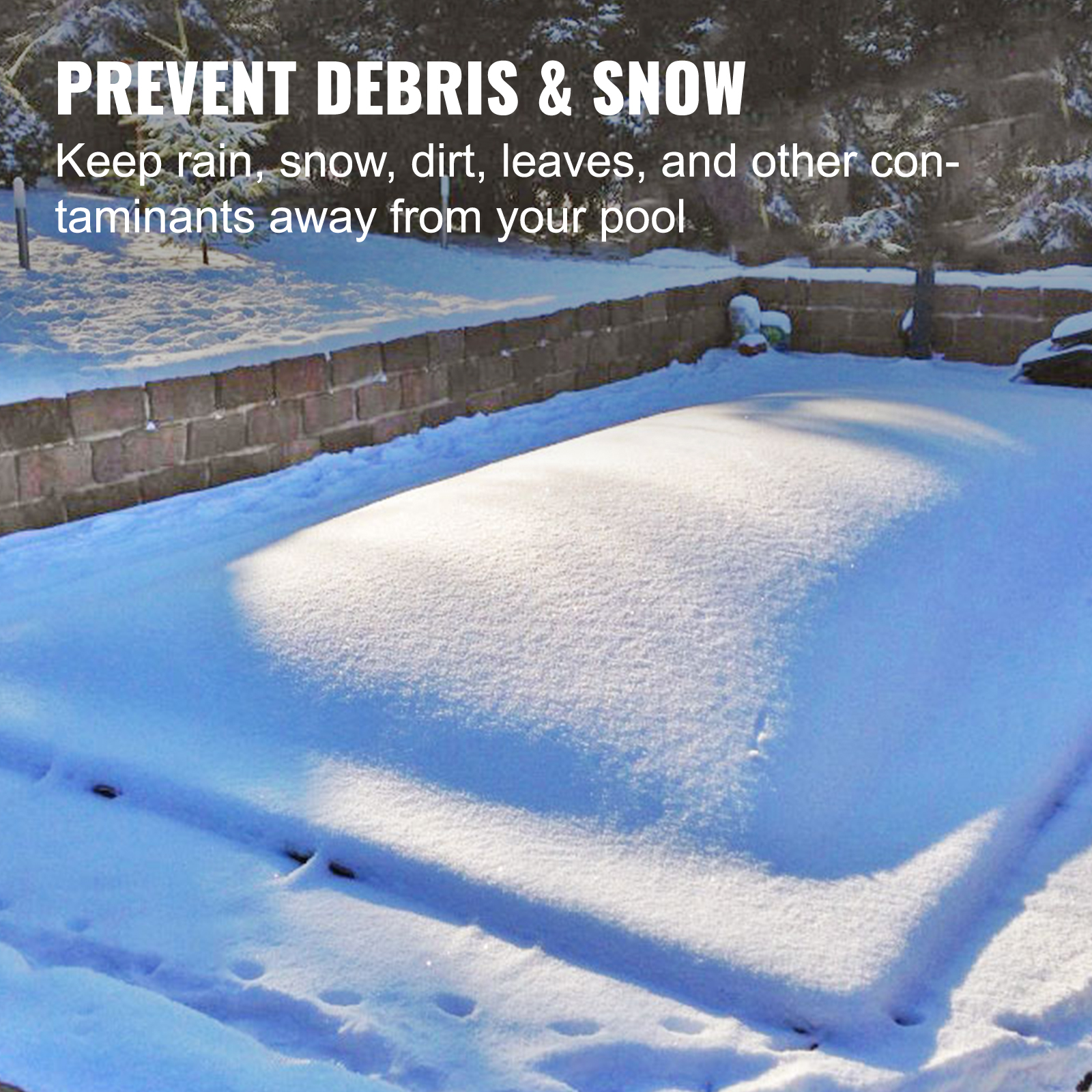 Vevor Inflatable Pool Cover Pool Safety Cover 19.6x9.8ft In-ground Pvc ...