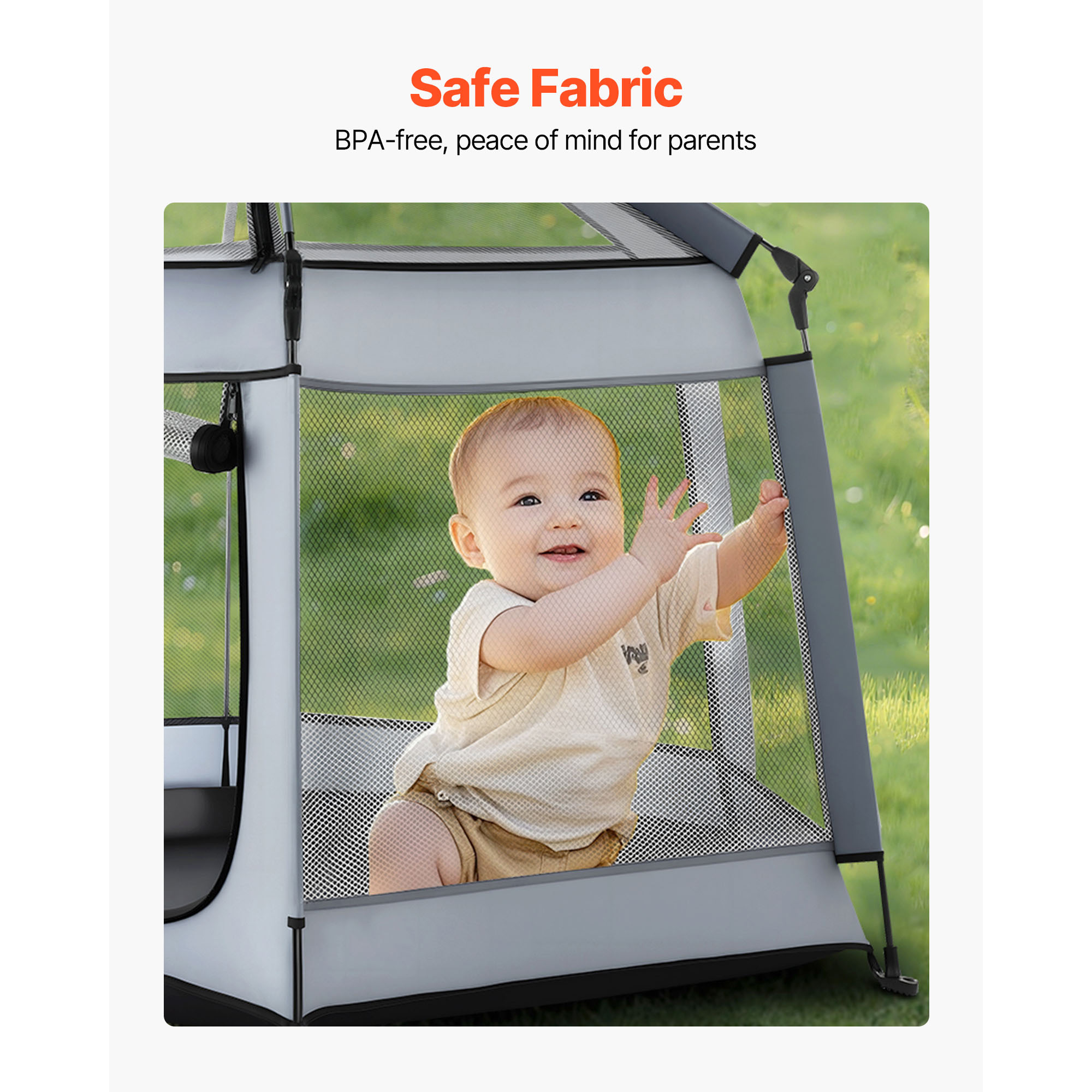 Mophorn Portable Baby Playpen with Canopy, Foldable Toddler Play Yard ...