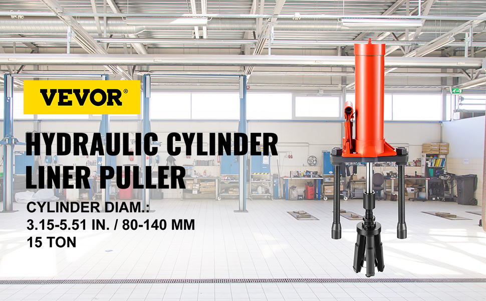 VEVOR Hydraulic Cylinder Liner Puller 15 Ton Liner Puller Tool, Both ...