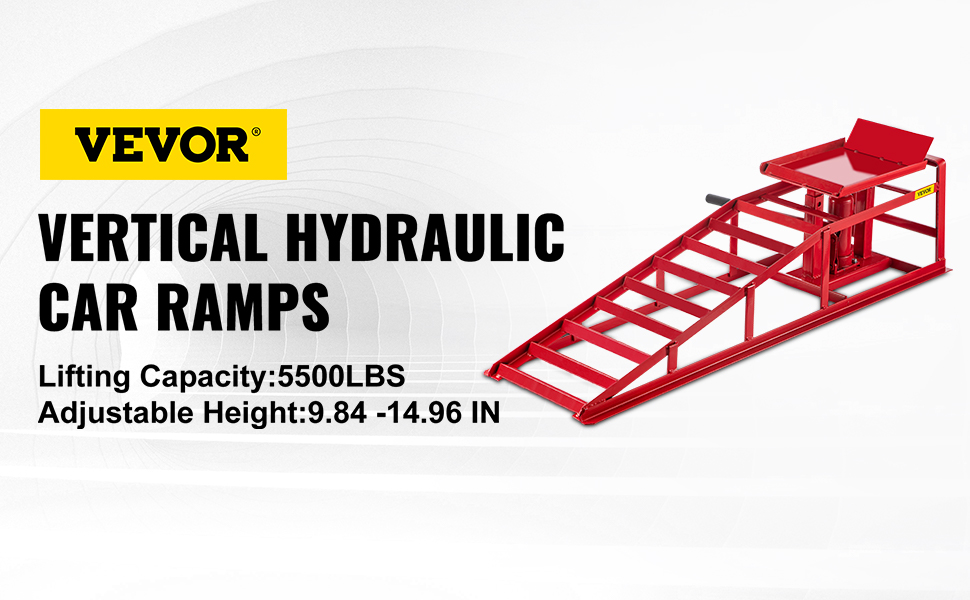 VEVOR 5500lbs Hydraulic Car Ramps, Auto Truck Service Ramp Hydraulic ...
