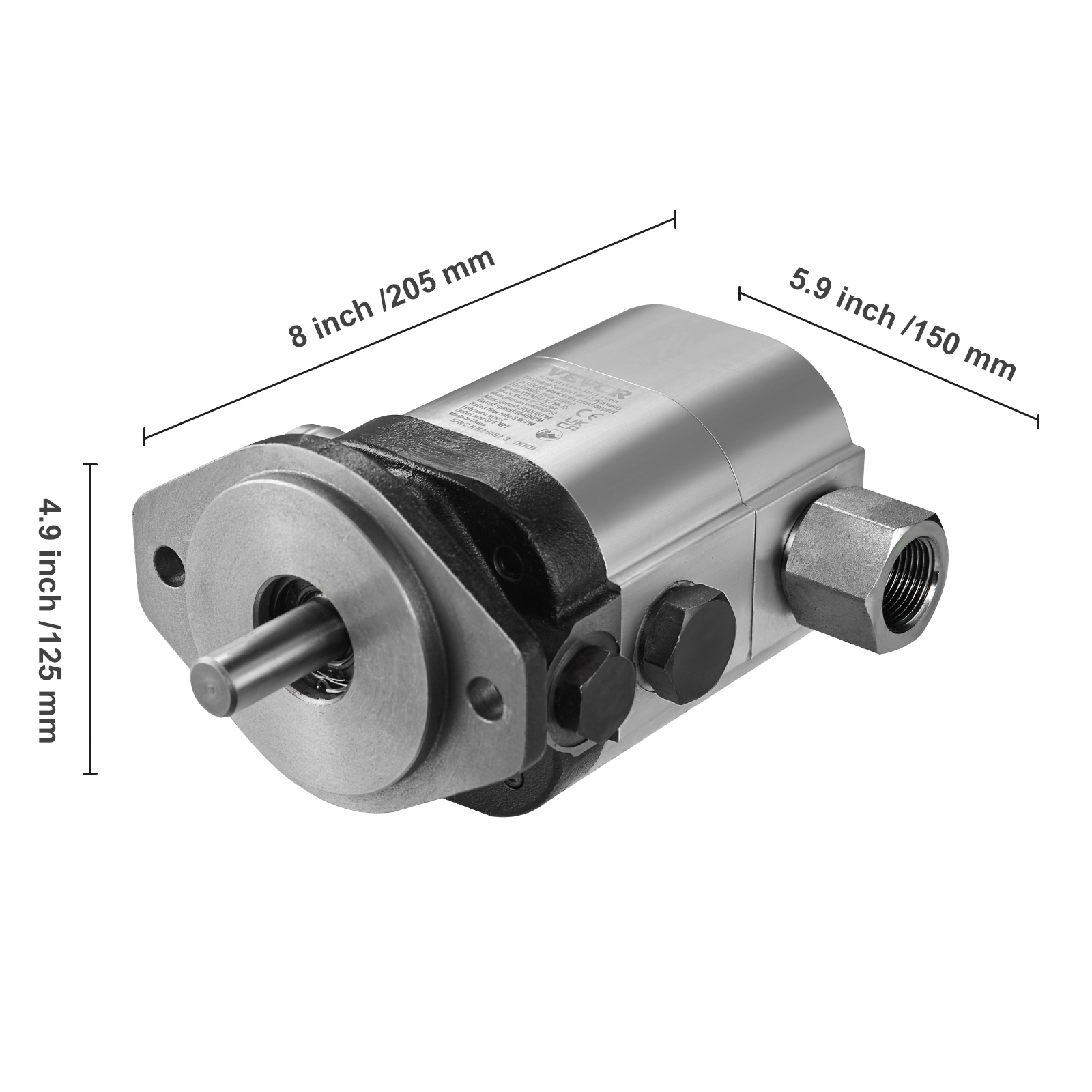 VEVOR Hydraulic Log Splitter Pump, 22GPM, 2 Stage 4000PSI Wood Log ...