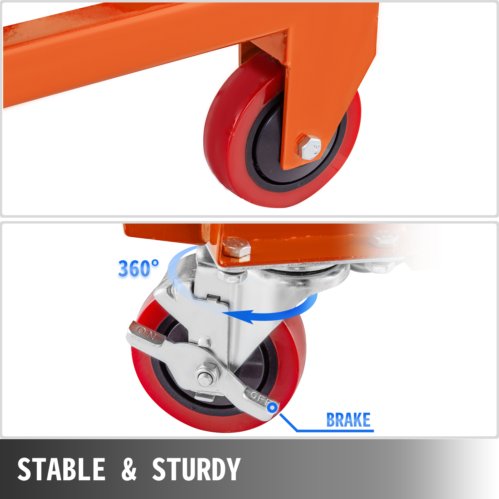 VEVOR Hydraulic Scissor 500LBS Capacity, Cart Lift Table Cart 28.5-Inch ...