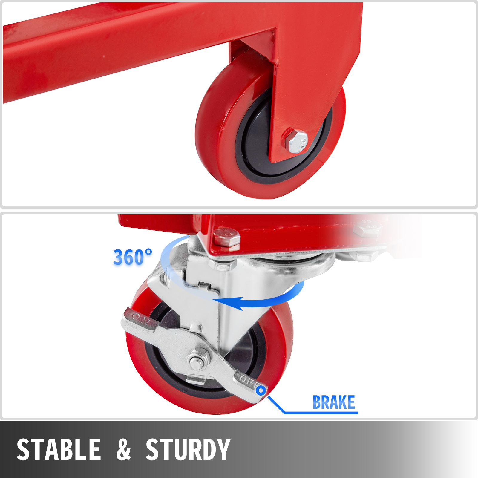 VEVOR Hydraulic Scissor 500LBS Capacity, Cart Lift Table Cart 28.5-Inch ...