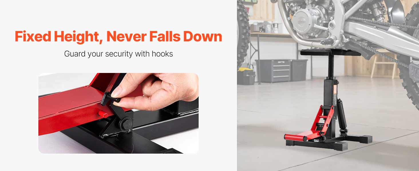 VEVOR Dirt Bike Lift Stand, Motorcycle Jack Lift Stand 1200lbs Capacity ...