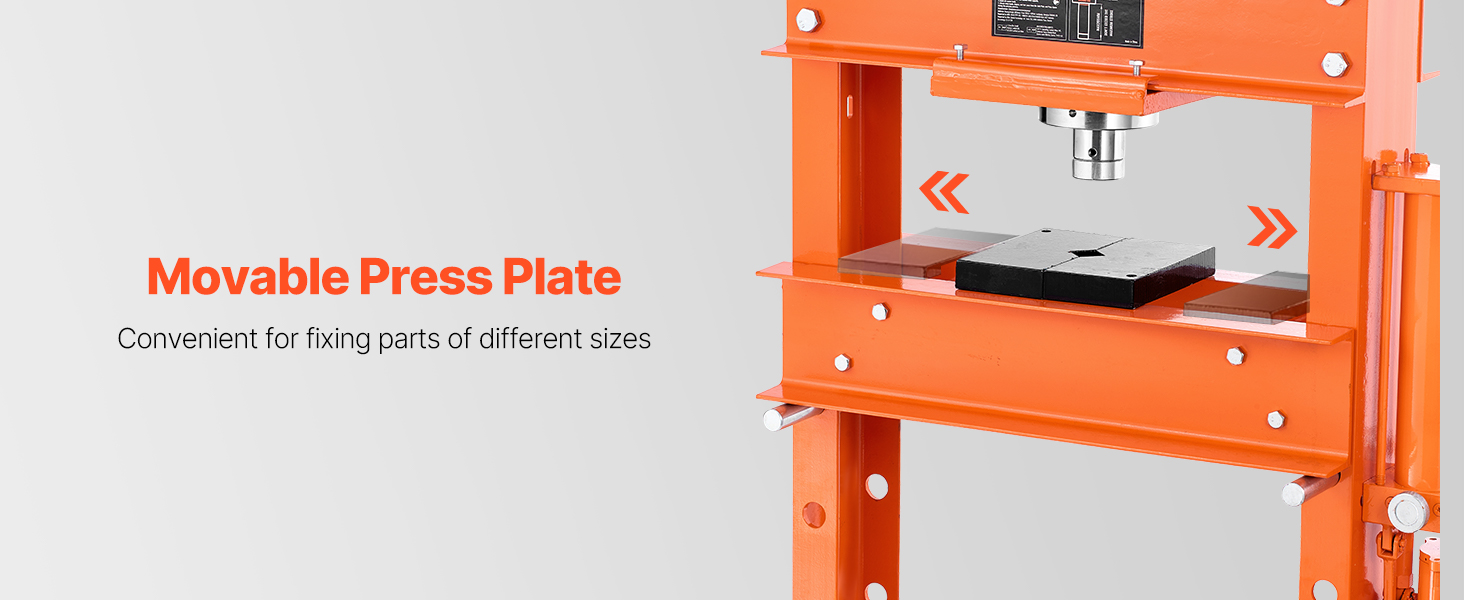 VEVOR Hydraulic Shop Press, 30 T H-Frame Pneumatic Shop Press with ...