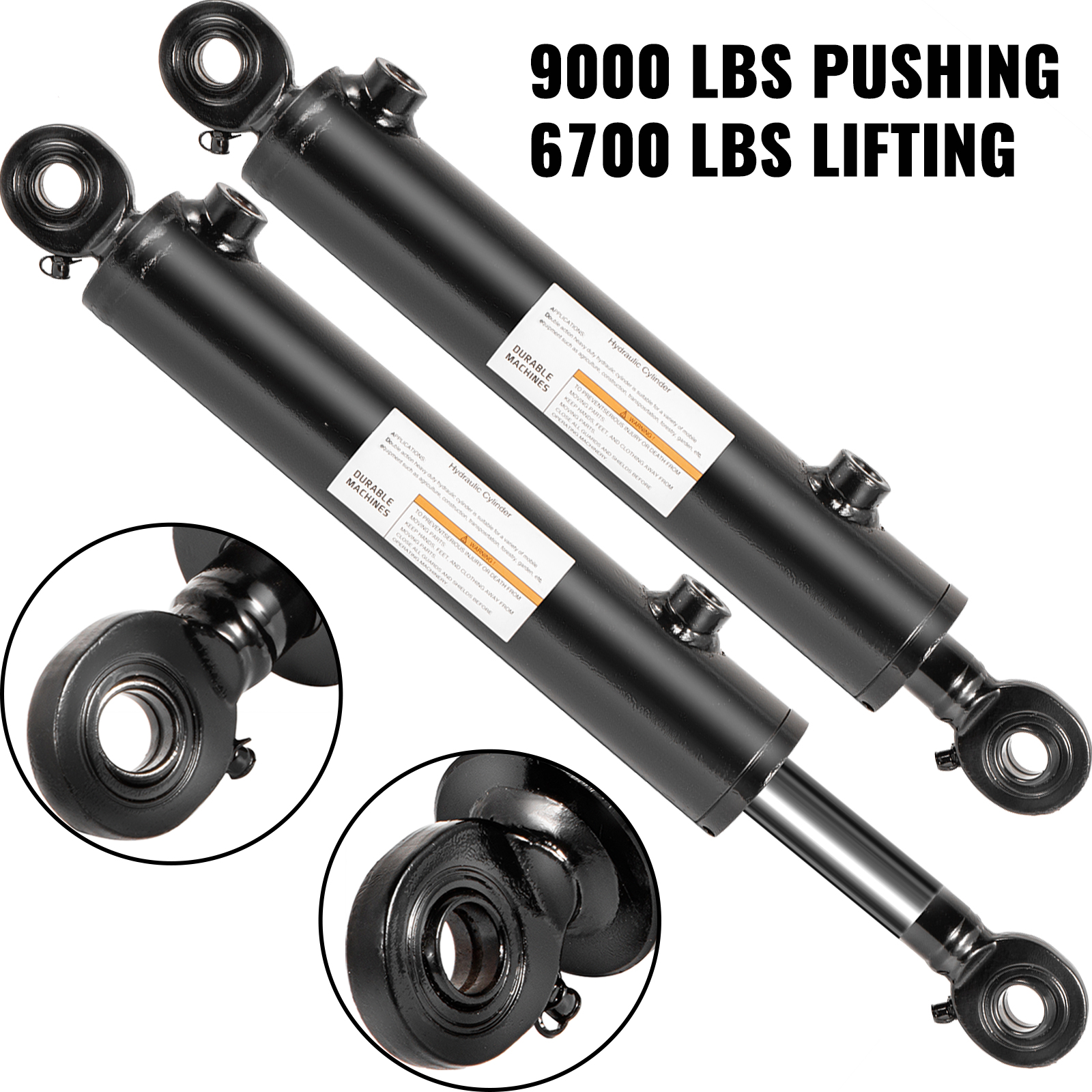 VEVOR Double Acting Hydraulic Top Link Cylinder 2" Bore 10" Stroke with ...