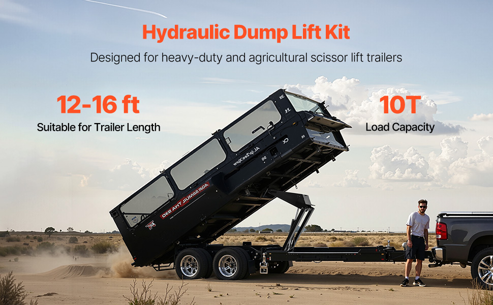 Hydraulic Scissor Hoist Kit 10T Hydraulic Dump Lift Kit for Dump ...
