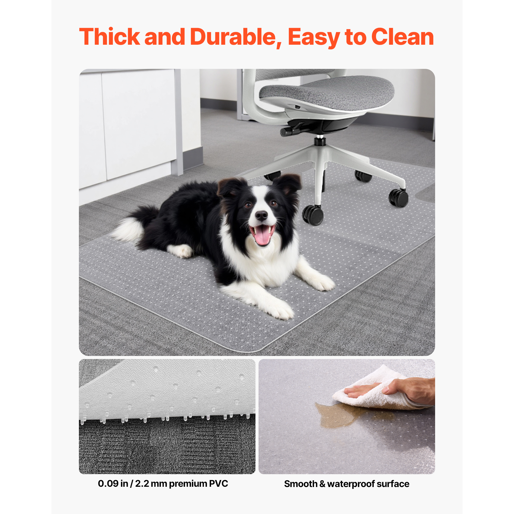 Office Chair Mat for Hard Floors Hardwood & Tile Multiple Sizes ...