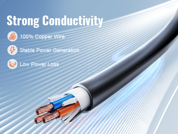 VEVOR 25ft RV Extension Cord Power Cord 30Amp NEMA TT-30R/NEMA TT-30P ...