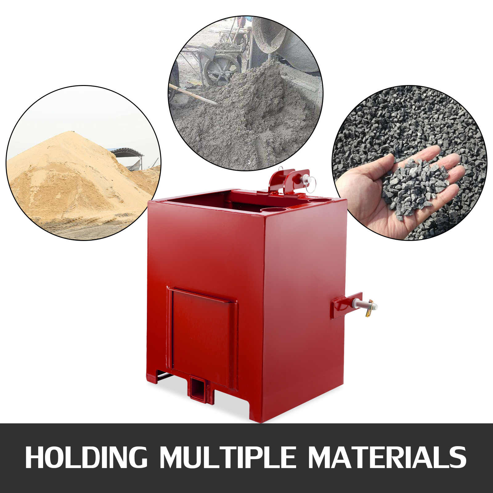 VEVOR Ballast Box 8000 lbs Capacity for 3 Point Category 1 Tractor ...