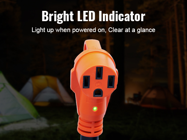 VEVOR 15 ft RV Extension Cord, 50 Amp, Heavy Duty STW RV Power Cord ...