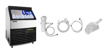 VEVOR Máquina para Hacer Hielo Comercial 120KG/24H Panel Control Inteligente LED | VEVOR MX