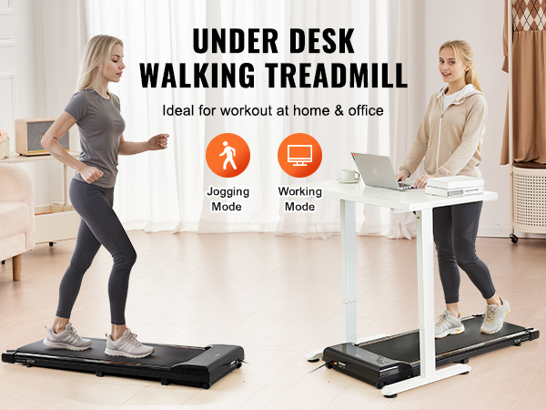 VEVOR Walking Pad Under Desk Treadmill for Home Office Working Walking ...