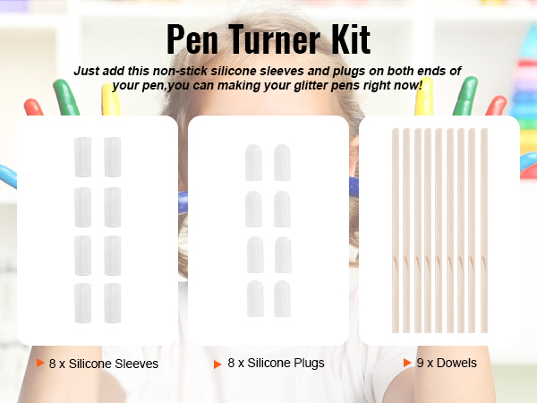 VEVOR Double Cup Turner 2-Arm Pen Turner with Epoxy Resin Kit for ...
