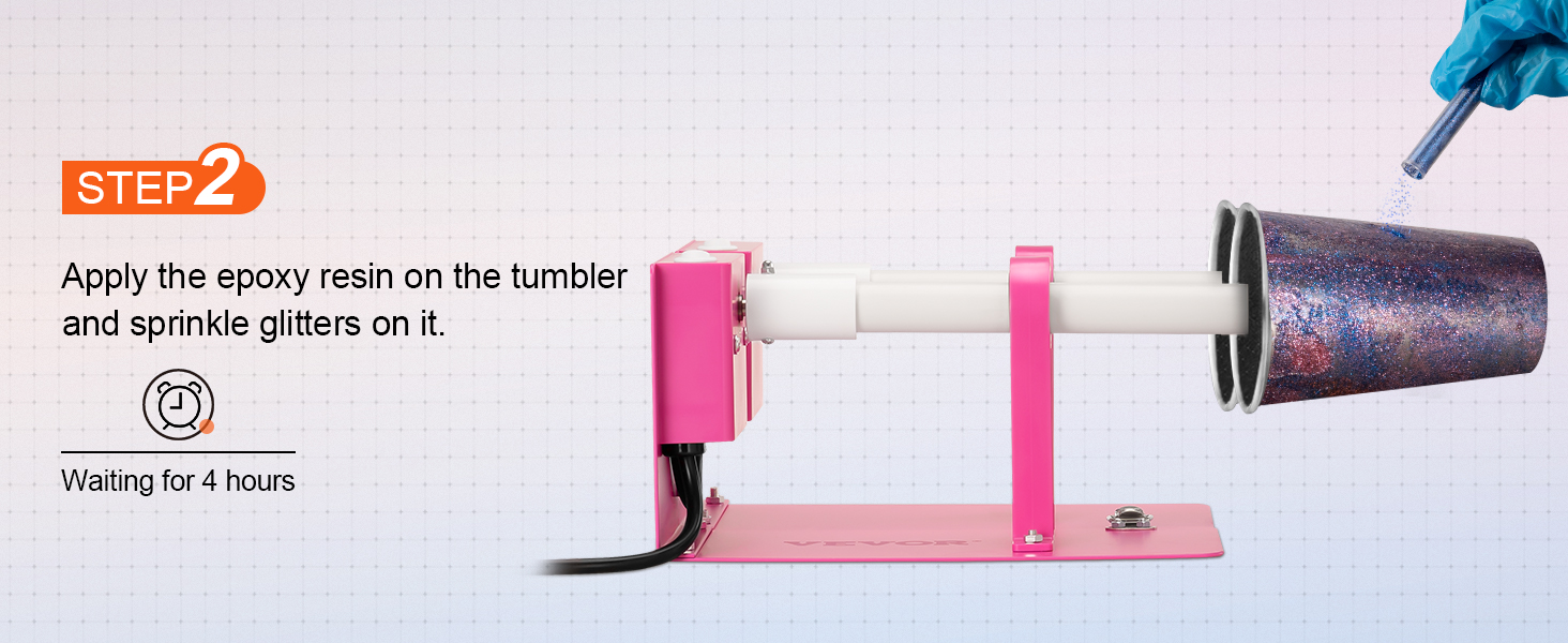 VEVOR Double Cup Turner 2-Arm Pen Turner with Epoxy Resin Kit for ...