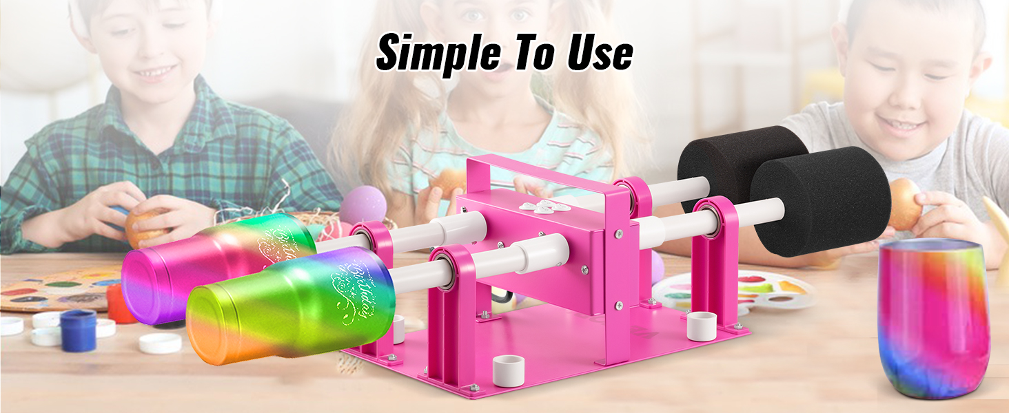 VEVOR 4 Cup Turner Multi Tumbler Spinner Four-Arm Crafts for Glitter ...