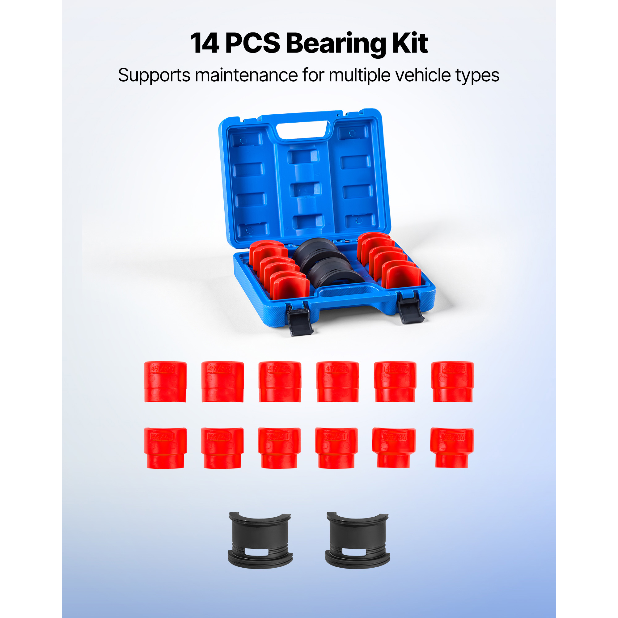 Mophorn 14-Piece Bearing Press Kit, Bearing Race and Seal Driver Set ...