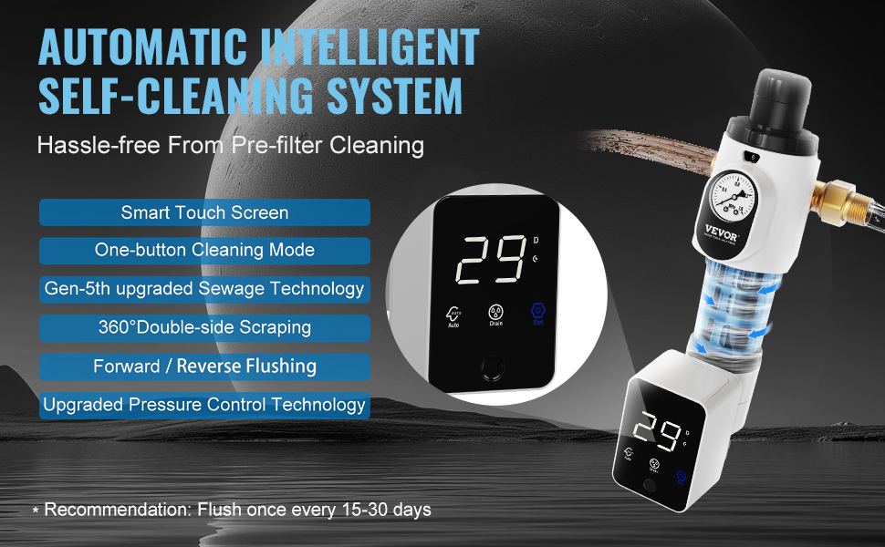 VEVOR Spin Down Filter, 40 Micron Whole House Sediment Filter for Well ...