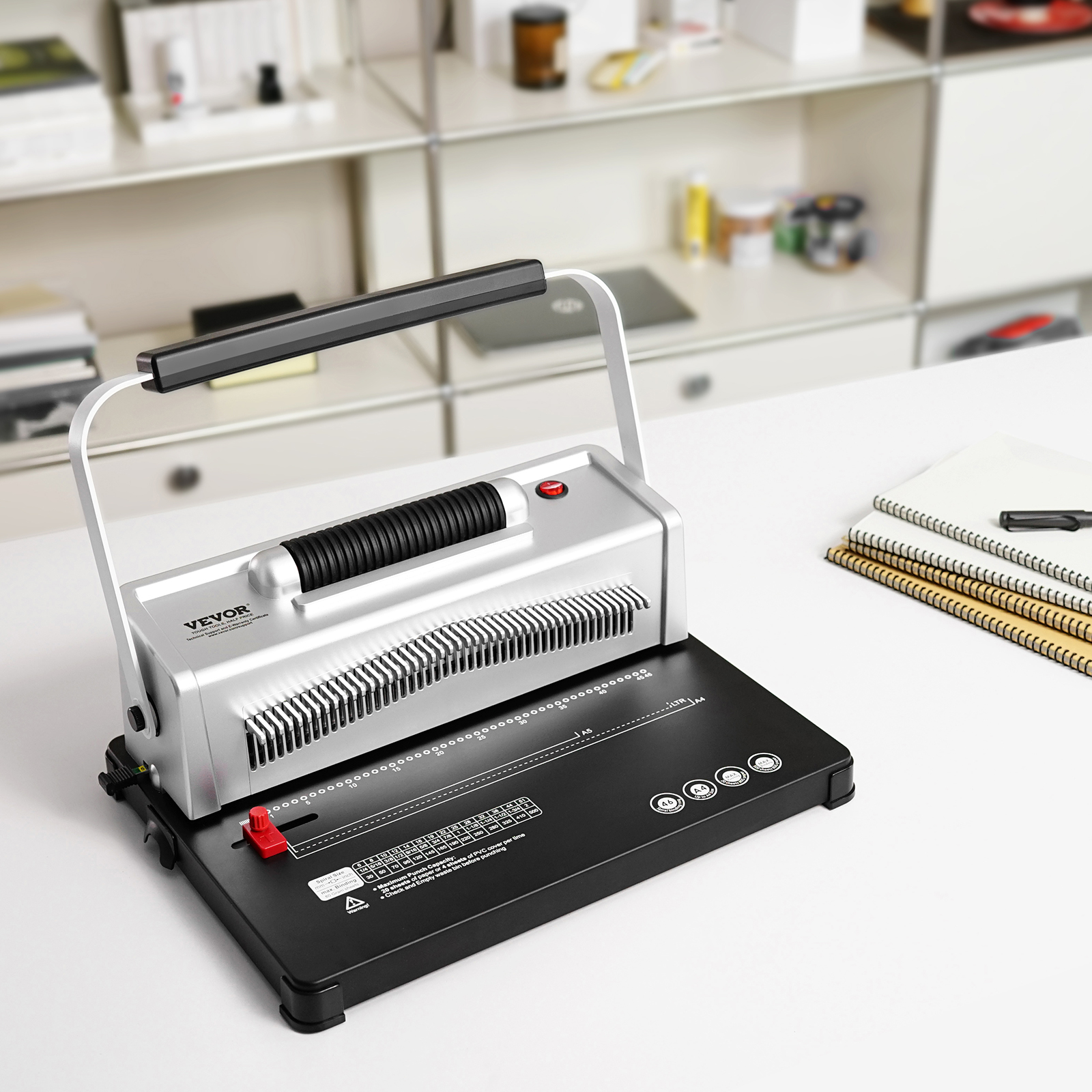 VEVOR Coil Spiral Binding Machine Manual Book Maker 34/21/46 Holes ...