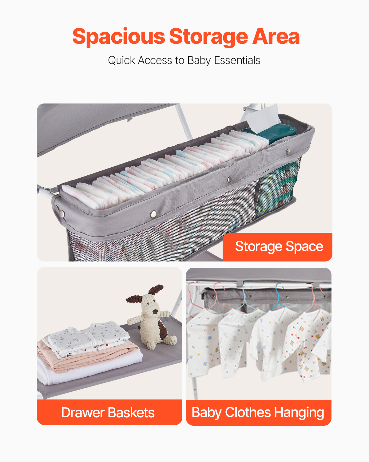 Uimoso Baby Changing Table Folding Diaper Changing Station with ...