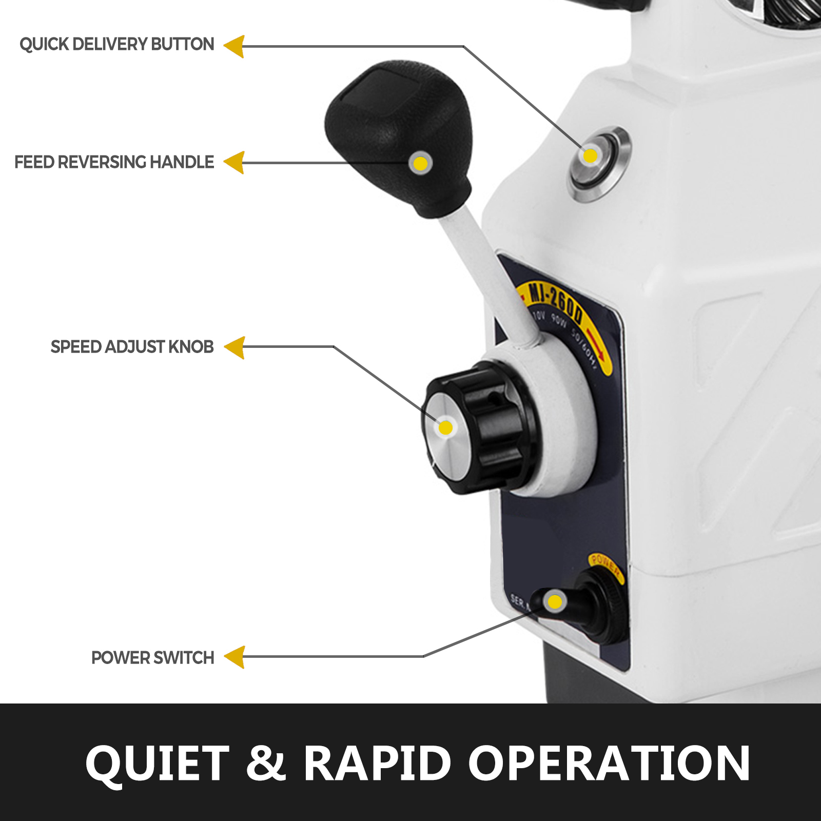 VEVOR Power Feed X-Axis Torque 450 in-lb Power Feed Milling Machine ...