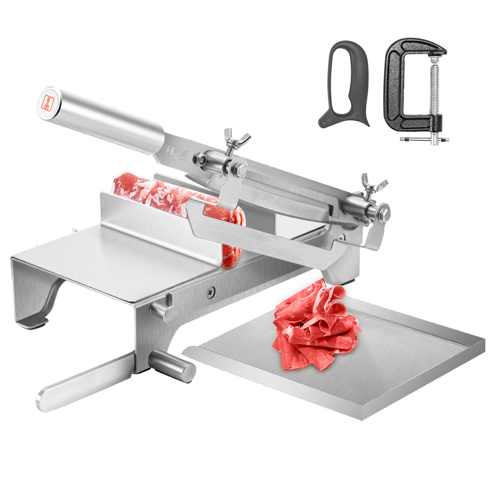 VEVOR Manual Meat Slicer, Beef Cutter w/ 9.4" Long Blade, Frozen Meat ...