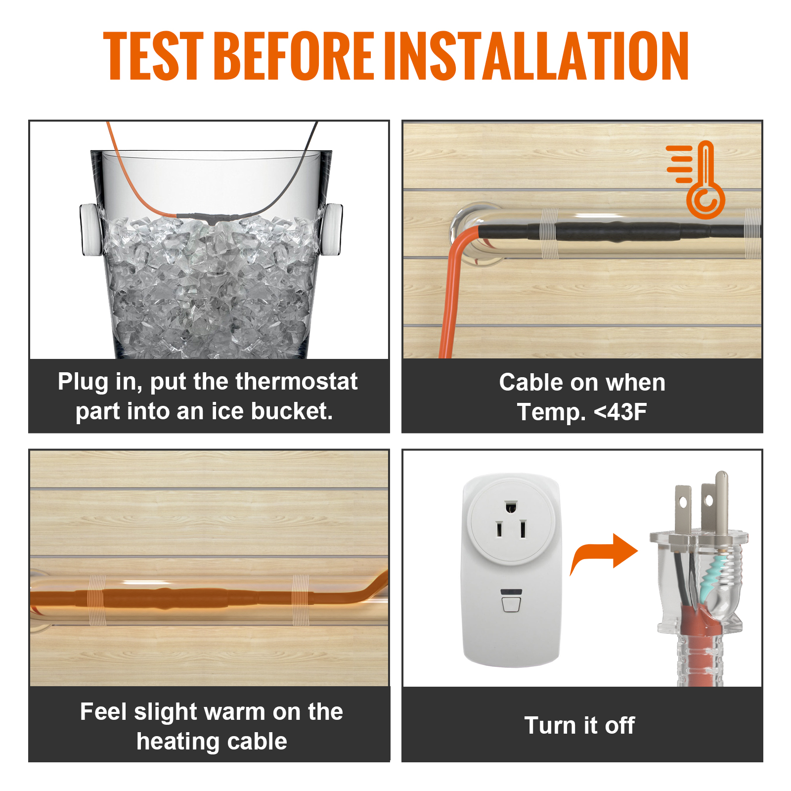 Heat Tape For Water Pipes Freeze Free Self-Regulating Water Pipe ...