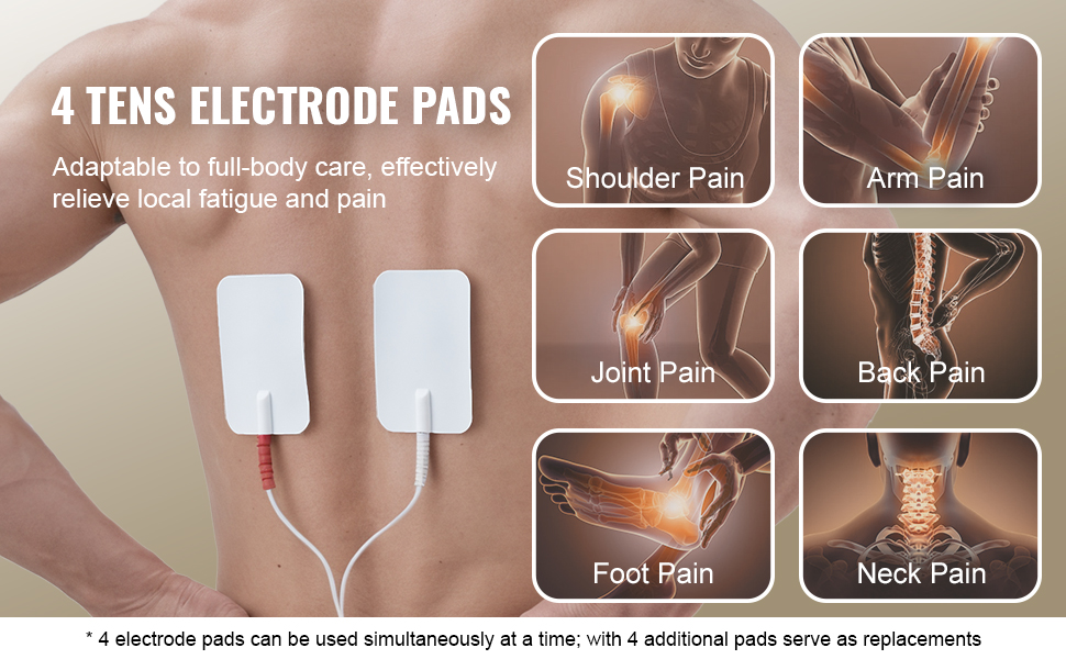 VEVOR Foot Circulation Stimulator EMS & TENS Foot Massager 25 Modes 99 ...