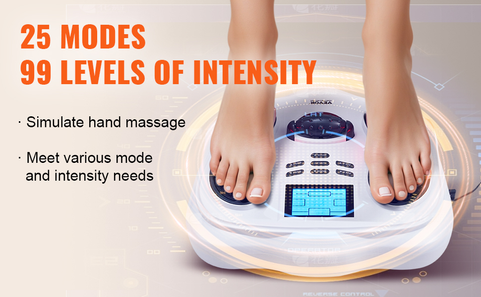 VEVOR Foot Circulation Stimulator EMS & TENS Foot Neuropathy Massager ...