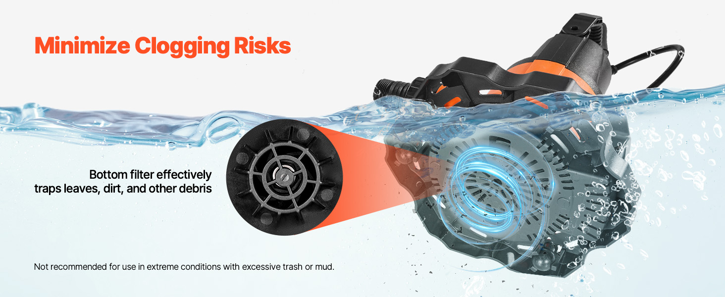 Automatic Pool Cover Pump Submersible Swimming 0.66 HP 3200 GPH 25 ft ...