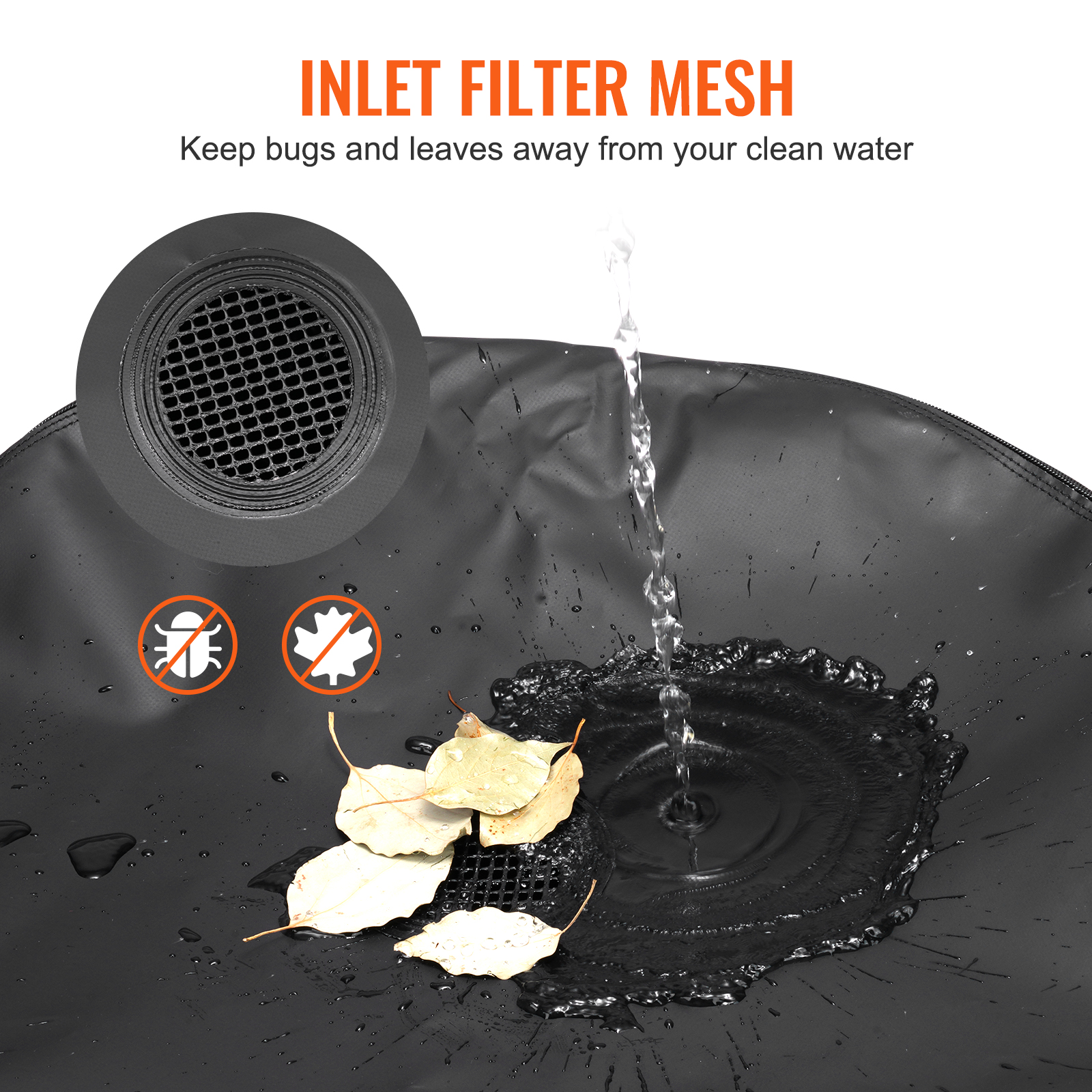 VEVOR Collapsible Rain Barrel, 53 Gallon Large Capacity, PVC Rainwater ...