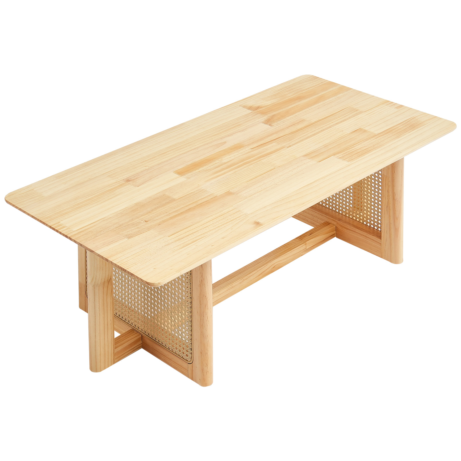 Rattan Coffee Table Z-Shaped/Rectangle/Round Table 1/2-Tier for Living ...